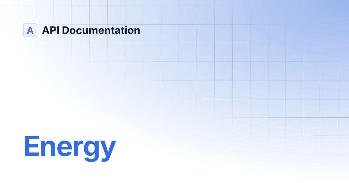 Energy | API Documentation